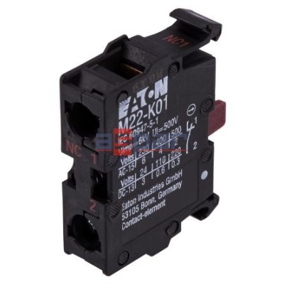 M22-K01, 216378, element stykowy 1R montowany do płyty czołowej, EATON ...