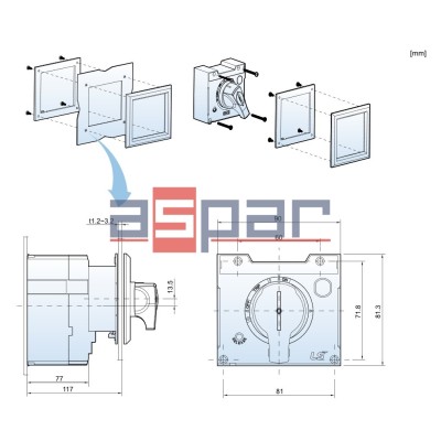 Bezpośredni napęd obrotowy, DH1,DH1-S,do wyłączników TD100 i TD160