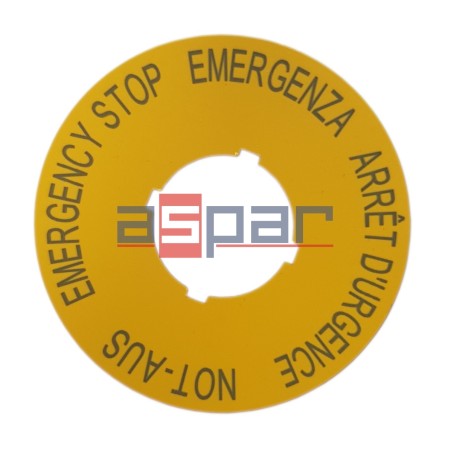 M22-XBK1, 216483, szyld pod przycisk bezpieczeństwa, EATON, Moeller