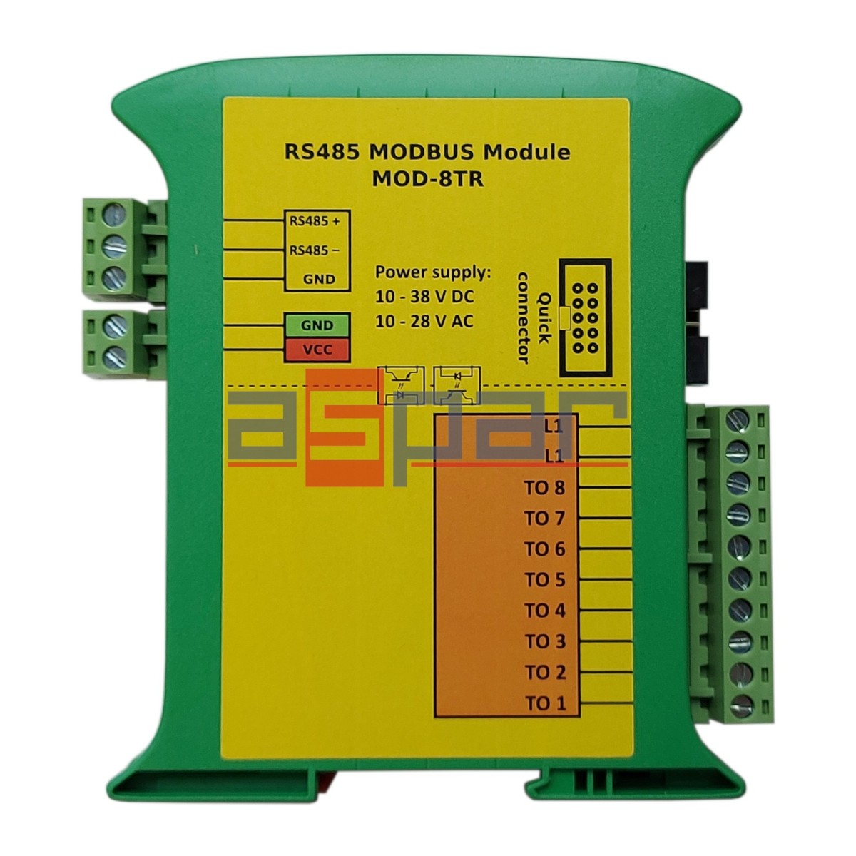 MOD-8TR, Moduł IO, MOD8TR, Modbus RTU, ASCII, 8CH, 8 wyjść triakowych, moduł Modbus IO, SLIM